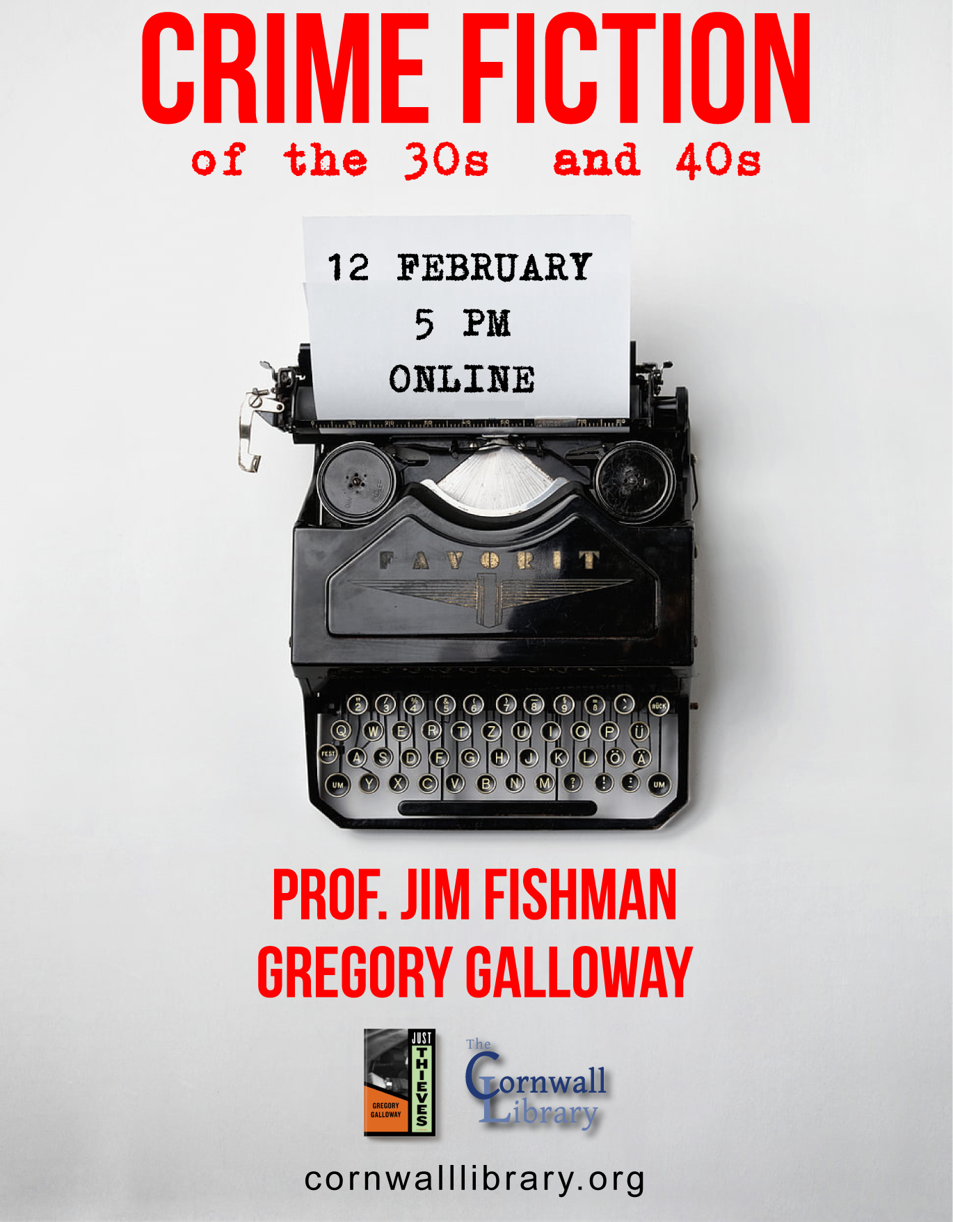 Crime Fiction of the 30s and 40s with Prof. Jim Fishman and Gregory ...